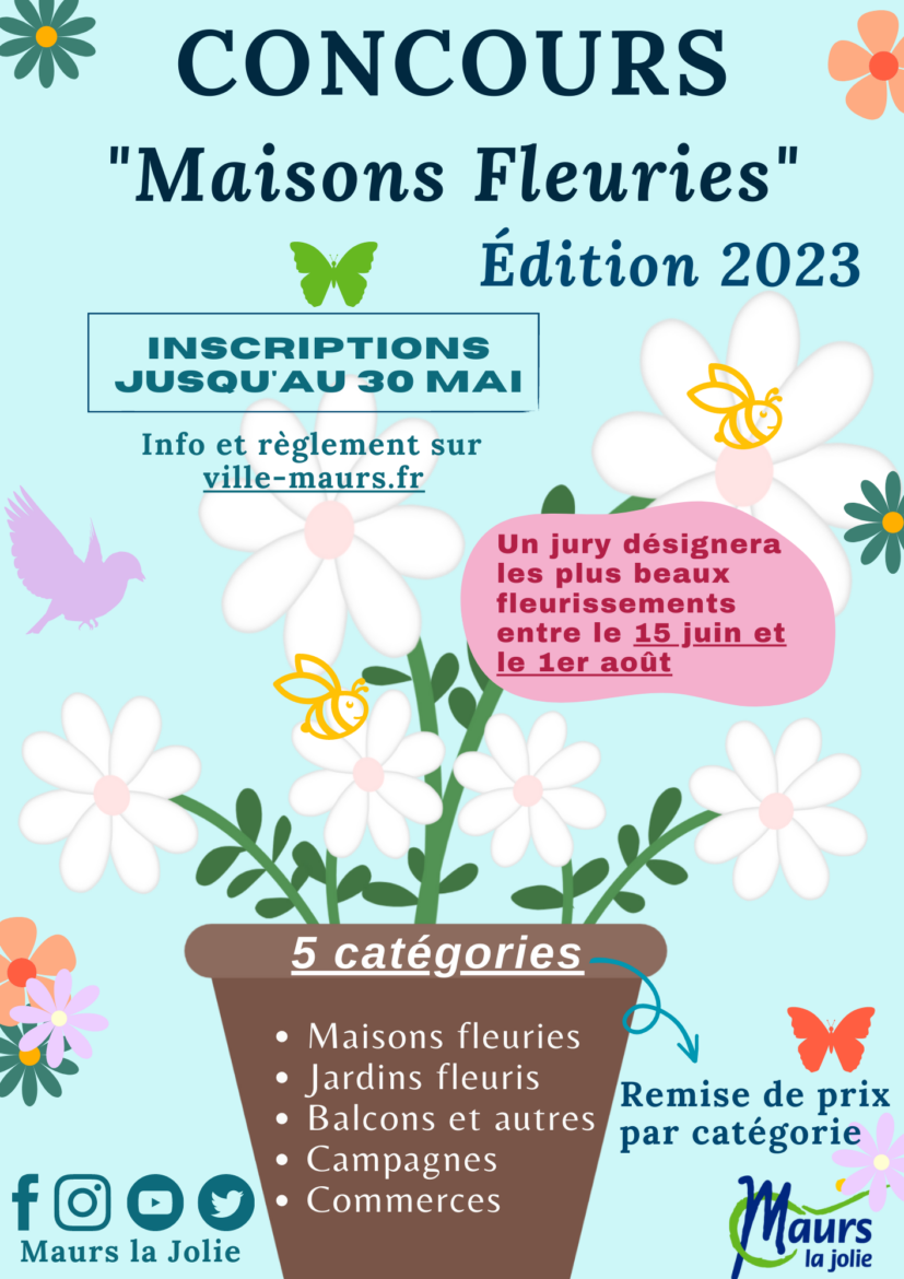 Concours de Maisons Fleuries 2023 - Ville de Maurs